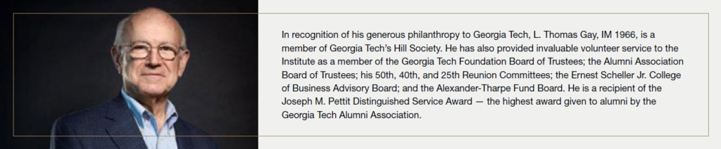 L. Thomas Gay Promise Endowment | Georgia Tech Foundation